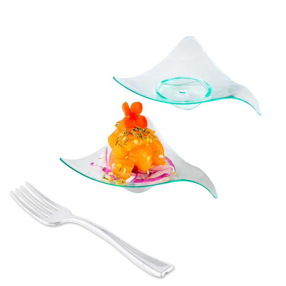 Mini Serve 100 Triangle Seagreen 3" Plastic Shooting Star Appetizer ...