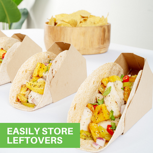 Bio Tek Kraft Paper Large Taco Holder - Greaseproof - 6 1/4" x 2" x 3 3 ...