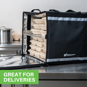 Delivery Tek Black Insulated Food Delivery / Catering Bag - with ...