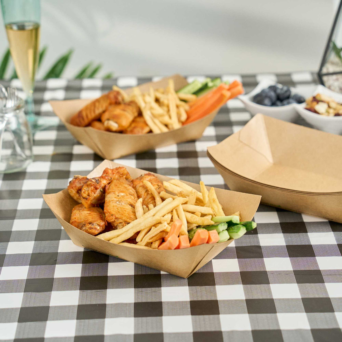 SustainaLite 1 1/2 lb #300 Kraft Paper Food Tray / Boat - with PE ...