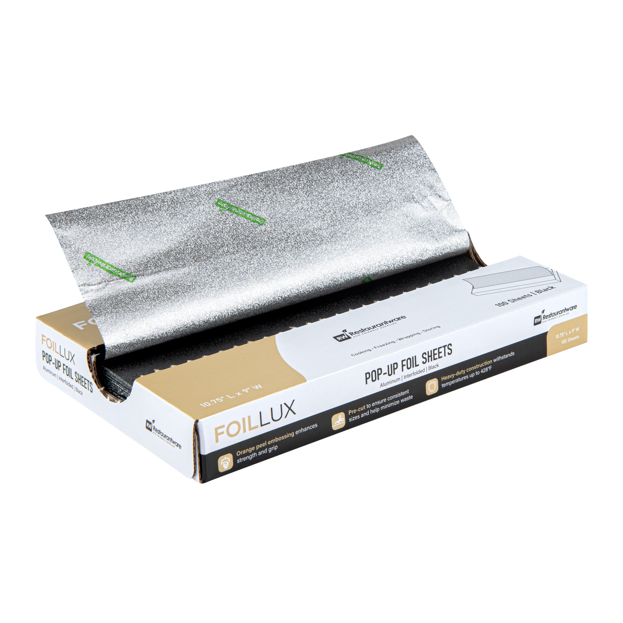 Foil Lux Foodservice Black Aluminum Foil Pop-Up Sheet - Interfolded ...