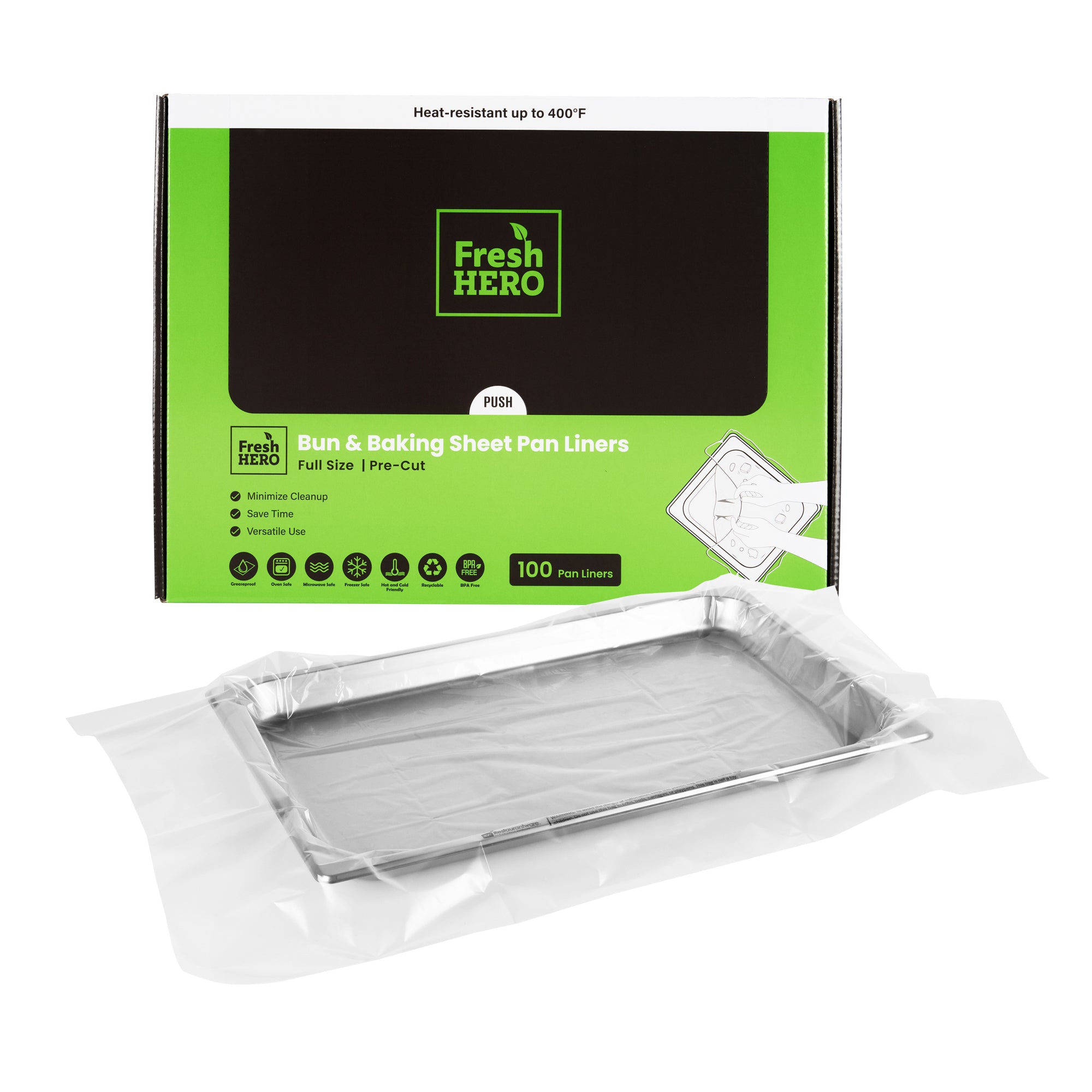 Fresh Hero Nylon Full Size Bun / Baking Sheet Pan Liner - 20 1/2" x 28 ...